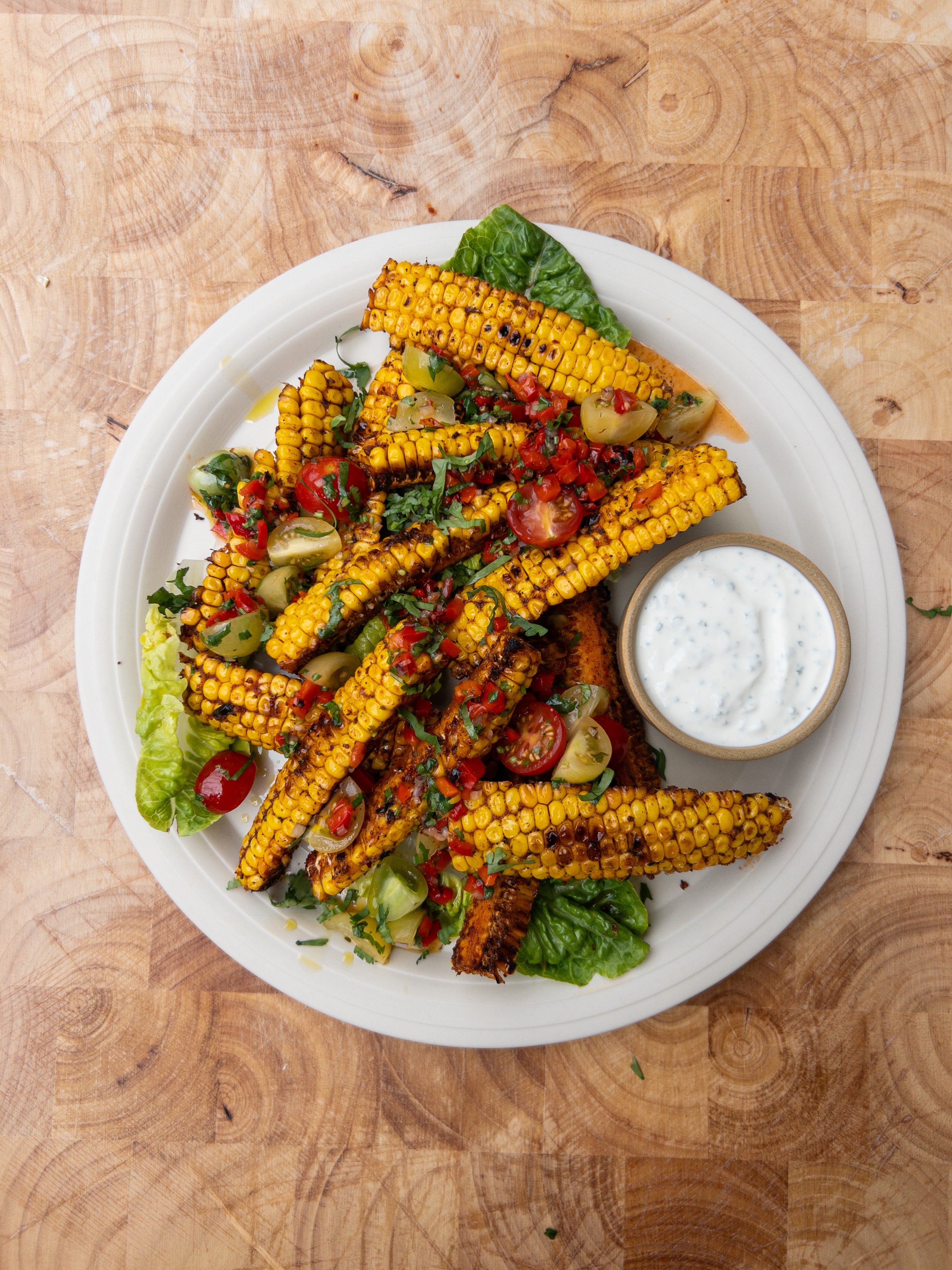 CORN RIBS WITH CHILLI & LIME SALSA – GOOD PHATS