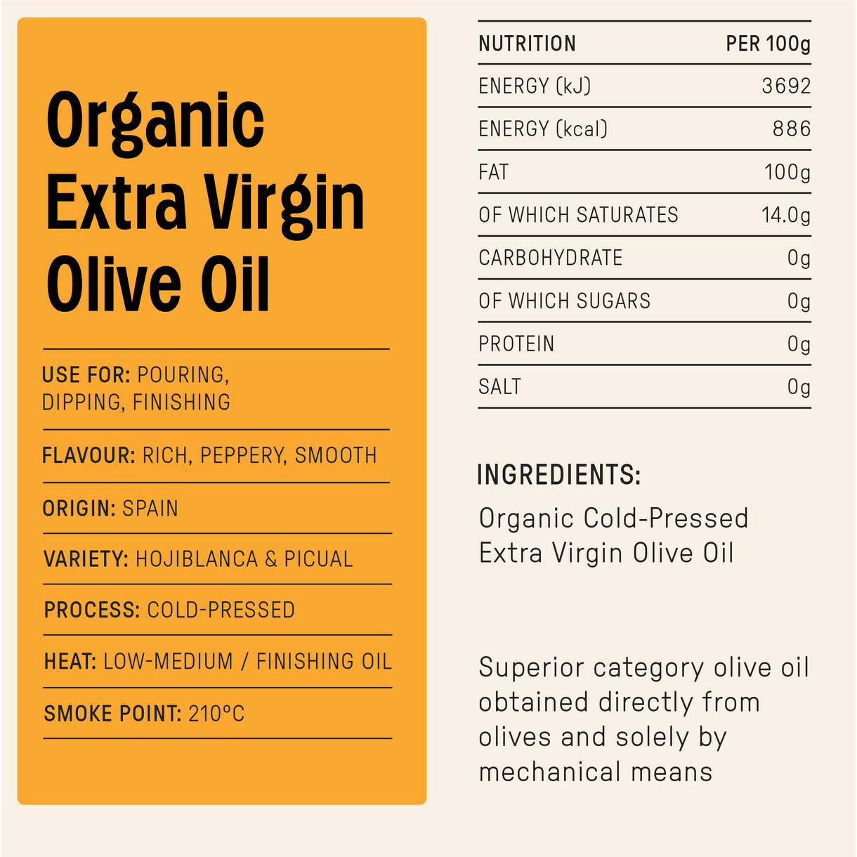 Organic Extra Virgin Olive Oil 500ml – GOOD PHATS